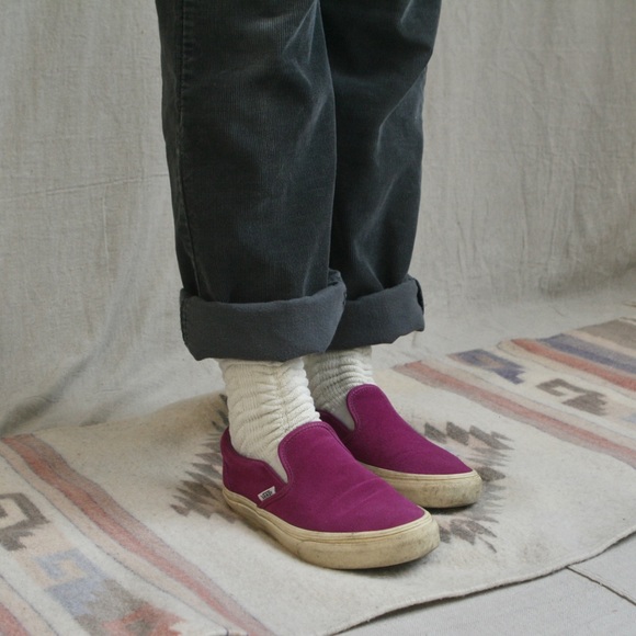 Vans | Shoes | Vans Magenta Slip On Shoes | Poshmark